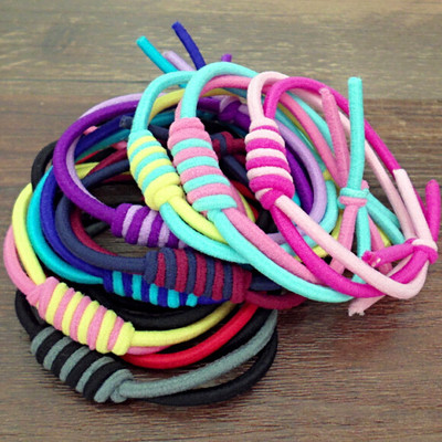 f322韩国发饰手工编织打结扎头发