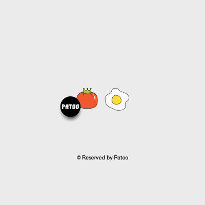 【PATOO怕痛】原创防水纹身贴 番茄炒蛋 Tomato & Egg情侣复古ins