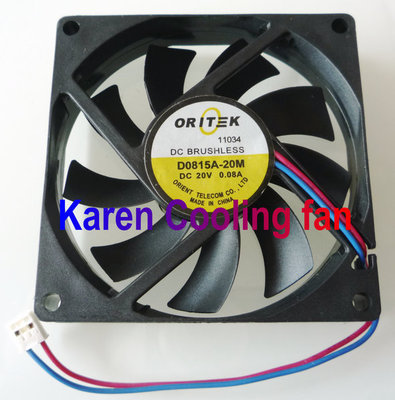 全新ORITEK D0815A-20M DC20V 0.08A 8015散热风扇8CM 24V