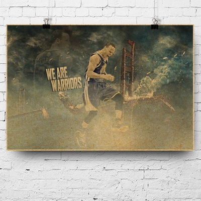 NBA斯蒂芬库里勇士队海报定制