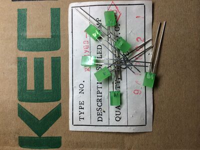 KEC 5×2方 绿发绿 发光管 LED 发光二极管 电源指示灯