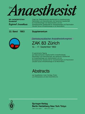 【预订】Zentraleuropoischer Anaesthesiekongr...