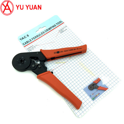 台湾进口有元YAC-8 9欧式精密端子压线钳0.08-6mm平方AWG28-10