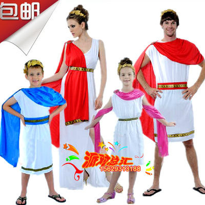 COS万圣节儿童女神古罗马服装