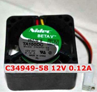 日本NIDEC TA150DC C34949-58 4020 12V 变频器风扇 电源风扇
