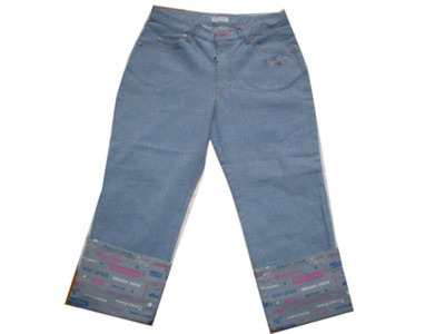 日单DAISY LOVERS天蓝色反边七分裤160-R