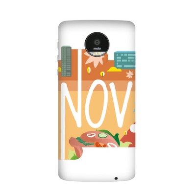 十一月Nov月份季节插画MotoZ/ZPlay/Z2PlayMods/Z2Mods摩范背壳模块磁吸式手机壳