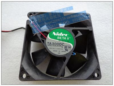 原装 Nidec 8cm 8025 12V 0.29A 静音风扇 M33406-55G3 2线风扇