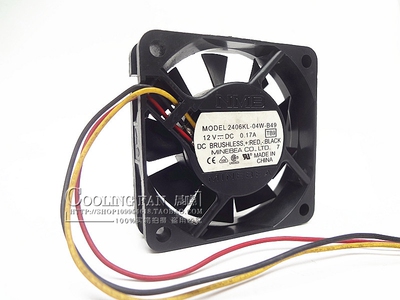 原装NMB 6015 6CM双滚珠12V 0.17A大风量风扇测速 2406KL-04W-B49