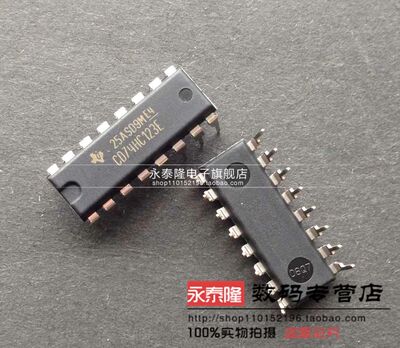 进口原| CD74HC123E 74HC123E 全新原装 DIP-16 单稳态多频振荡器