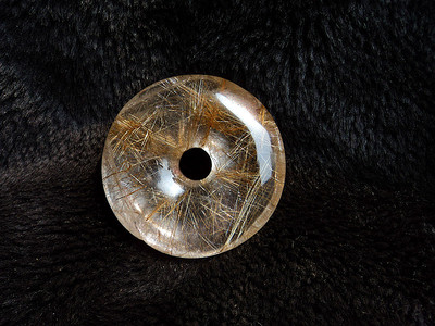 晶山角商城天然水晶平安扣吊坠