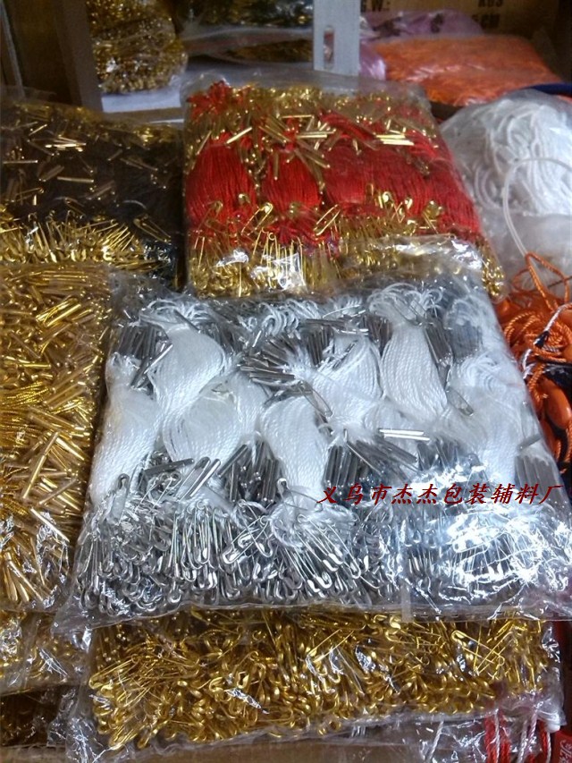 铜质10CM别针服装吊牌线 别针吊牌绳 服装辅料 别针吊绳 吊粒