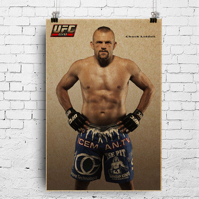UFC海报冰人ICEMAN查克里德尔Chuck Liddell格斗搏击装饰画定制