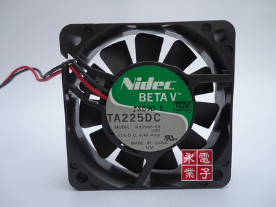 原装 Nidec 6CM 6015 12V 0.16A R33965-55 双滚珠 6CM 风扇