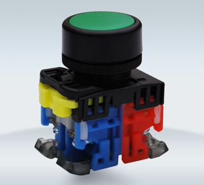 钢思达CS22P-11启动开关电源按钮开关22mm复位点动开关绿色