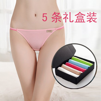 莫代尔可爱风5条盒装女士内裤