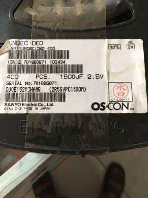 2.5v1500uf电解电容三洋原装进口