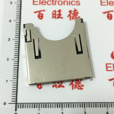 SD PUSH卡座 11P 二合一自弹式自锁 双压片带锁储存卡插座插槽