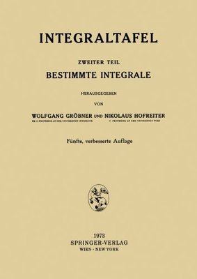 【预订】Integraltafel: Zweiter Teil Bestimmt...