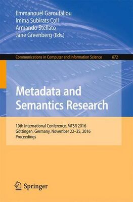 【预订】Metadata and Semantics Research