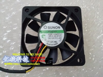 原装SUNON建准 KDE1206PFV1 6010 12V 1.4W 2线/3线 静音风扇6CM