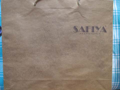 Safiya索菲娅专柜购物袋礼品袋专柜纸袋大号红色