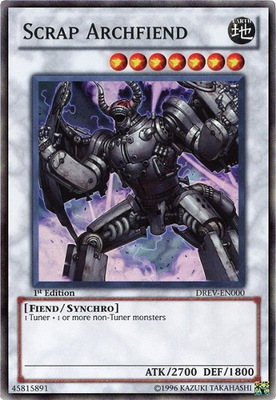 游戏王 美版 正版 - 废铁恶魔 Scrap Archfiend/金闪/DREV/限定