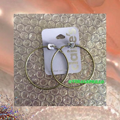 古早味辣妹磨砂纹理大耳圈