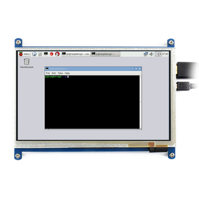 热销树莓派4lcdb/3代b+7寸电容屏液晶屏代高清显示屏带外壳