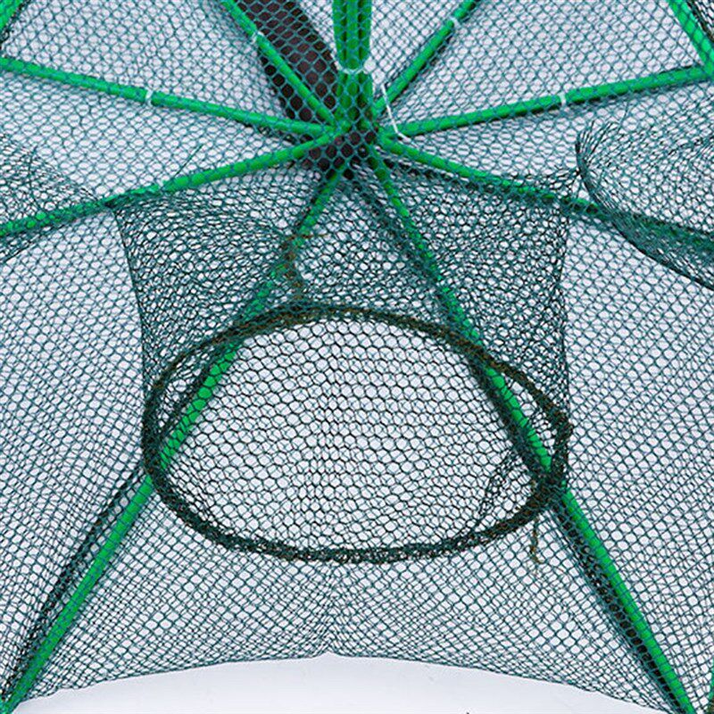 6/8/12/16 Holes Folded Portable Hexagon Fishing Net Crayfish_虎窝淘