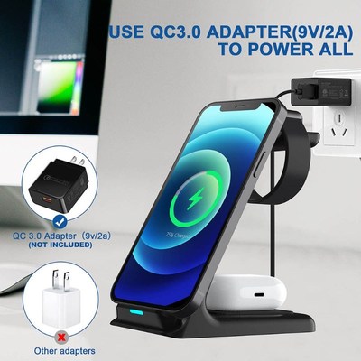 20W Wireless Charger Stand For IPhone 13 12 11 XR 8 Apple Wa