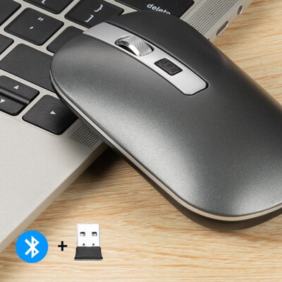 Bluetooth Mouse 5.1 + 2.4G Mouse Silent Charging Mouse 1600