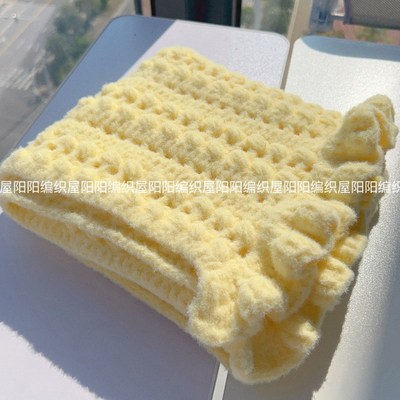 阳阳编织屋diy手工编织奶油泡芙围巾材料包秋冬亲肤钩针闺蜜礼物