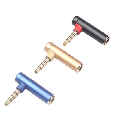 3.5mm Male to Female Adapter 90 Degree Right Angle Converte