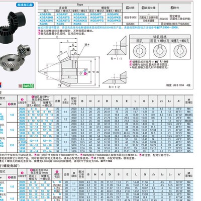 KGEASHB KGEASHG KGEASK KGEASKB KGEASKG KGEAST锥齿轮压力角20