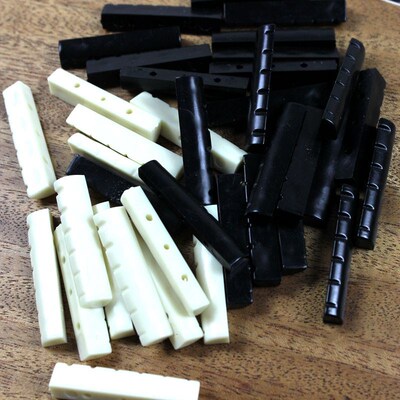 2Pcs/lot Buffalo Bone Ivory pper Guitar Bridge Nut Saddle  6