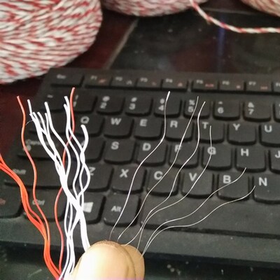 500m Roll Electric Fence Rope Red White Polywire with Steel