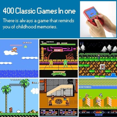3 inch Handheld Game Consoles 400 IN 1 Retro Video Game Cons
