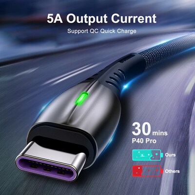 5A 2m SB  C Cable Micro SB Fast Charging Mobile Phone Androi