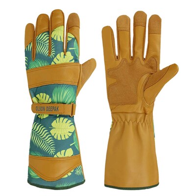 OLSON DEEPAK Wos Gardening Gloves with Grain Leather for Yar