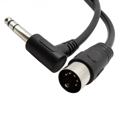 6.35mm (1/4 Inch)TRS Stereo Jack Audio Cable Din 5 Pin MIDI