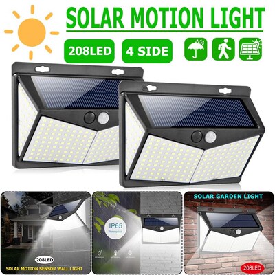 Wall-Light Street-Lamp Solar-Power Outdoor Garden Motion-Sen