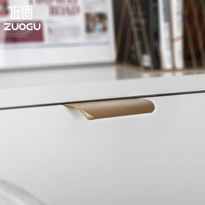 威法金/拉丝古铜金拉手衣柜隐形拉手嵌入式柜门橱柜把手暗藏防撞
