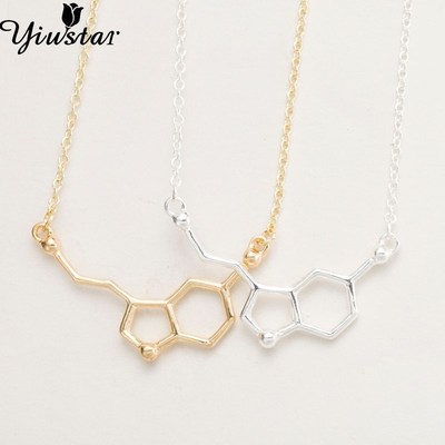 10pcs/lot Serotonin Molecule Pendants Necklace Chemistry Ch