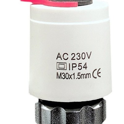 壁挂炉水地暖电磁阀丹佛斯款电热执行器I常闭分水器分室控温调节