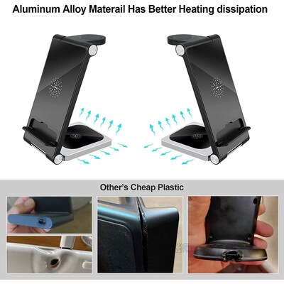 3 in 1 Qi Wireless Charger For iPhone 13 12 11 XS XR X 8 Met