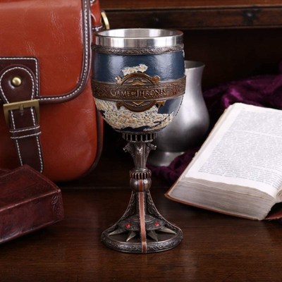 3D Gothic Goblet Iron Throne Tankard Stainless Steel Resin B