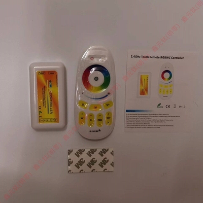 2.4G RGBWC控制器红绿蓝白暖白五路半触摸12-24V 6A/路640000颜色