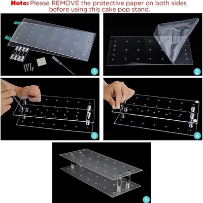 21 Holes Acrylic Transparent Lollipop Stand Kitchen Base She