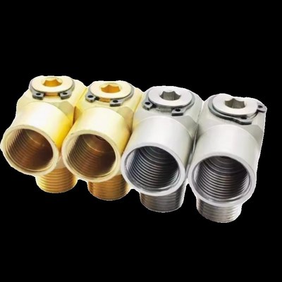 米思米模具黄铜不锈钢螺纹L回转换接头水嘴LSNF LSNFM1 2 3